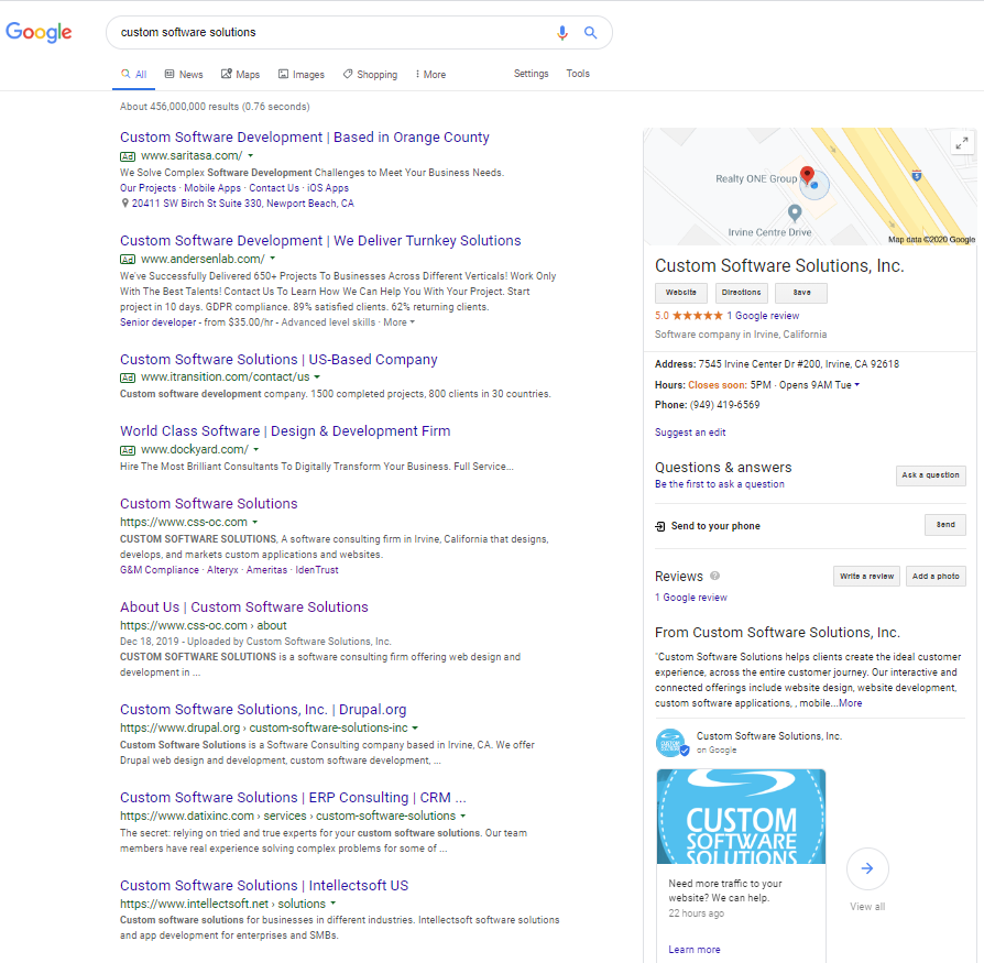 Google Search Engine Results Page (SERP) Explained | Custom Software ...